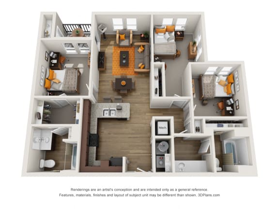 Floor Plans of The Stella in San Antonio, TX